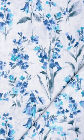 Order Floral Print Roman Shades Online I Blue/ Grey I Spiffy Spools