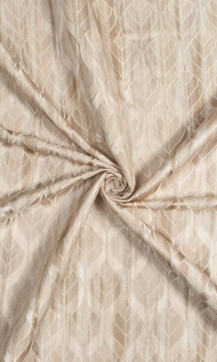 'Victorian Wisp' Petal Patterned Fabric (Pale Beige/Brown)