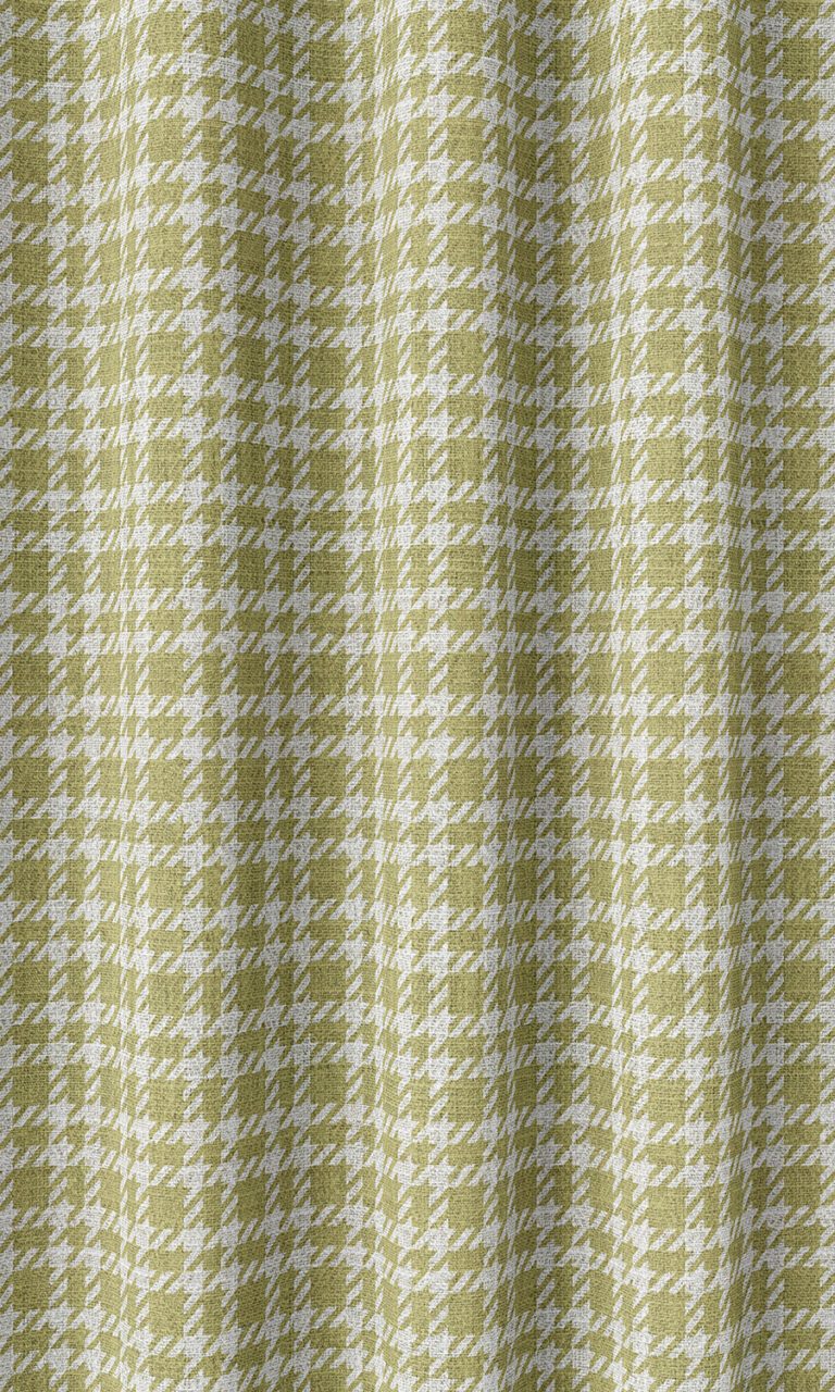 Check Print Drapes Online I Chartreuse Green/ White I Spiffy Spools