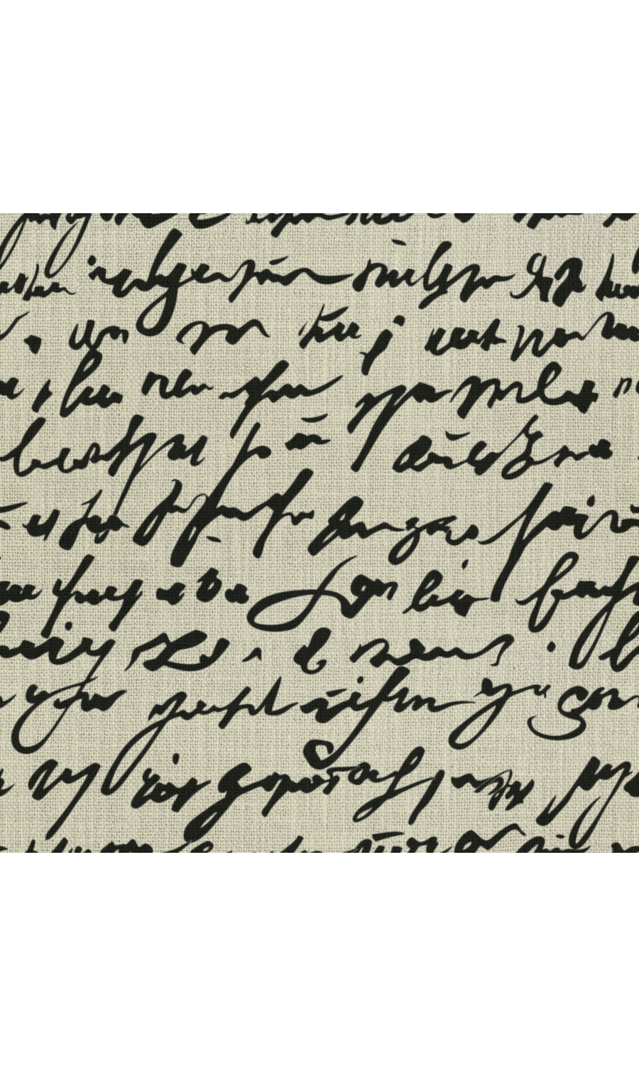 Script Print Curtains/ Drapes Online I Black/ Milky White I Spiffy Spools