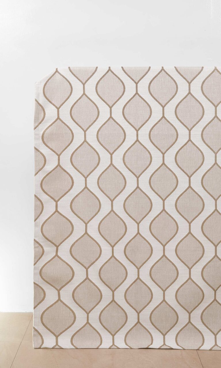 Geometric Patterned Fabric Sample/ Swatch I Beige/ Gray/ Brown