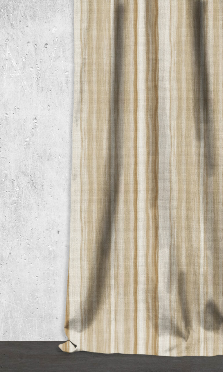 Modern Striped Custom Drapery Online I Brown/ Beige I Spiffy Spools