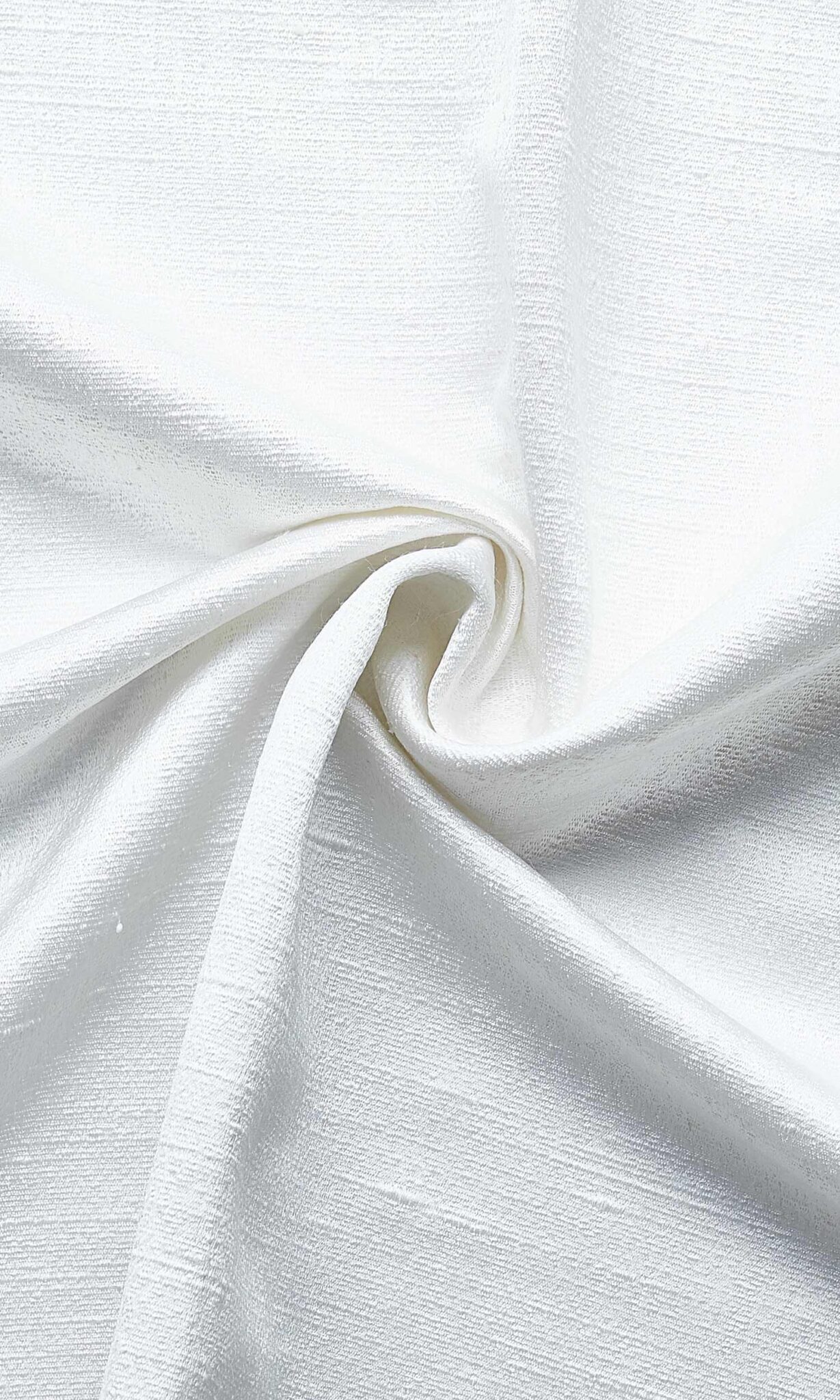 Silk Blend Plain Fabric Sample/ Swatch I White/ Ivory