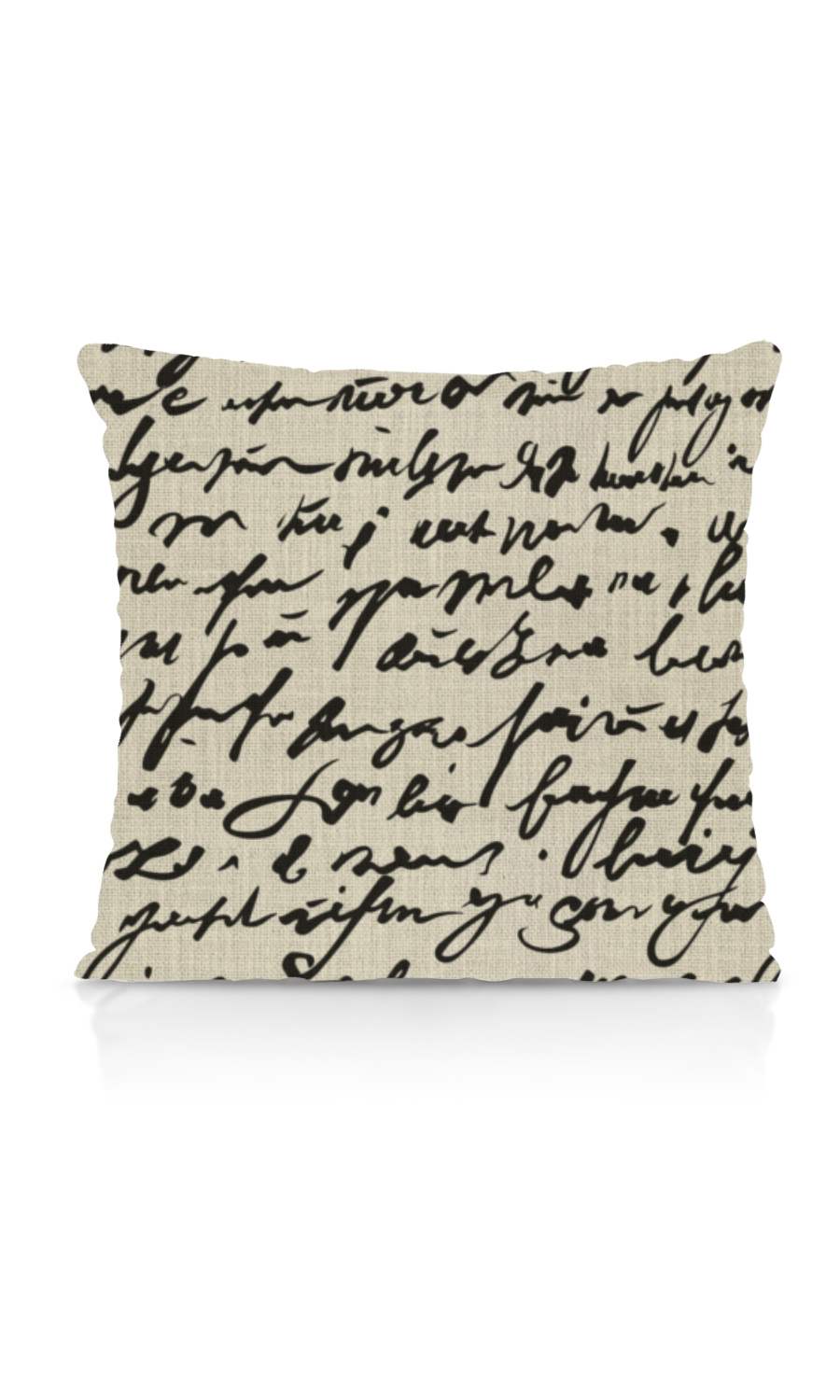 Script Print Curtains/ Drapes Online I Black/ Milky White I Spiffy Spools