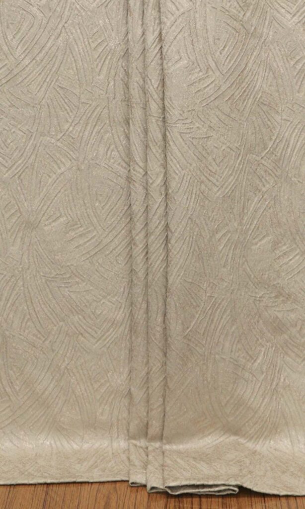 Self-Patterned Cotton Blend Fabric By The Yard I Brown